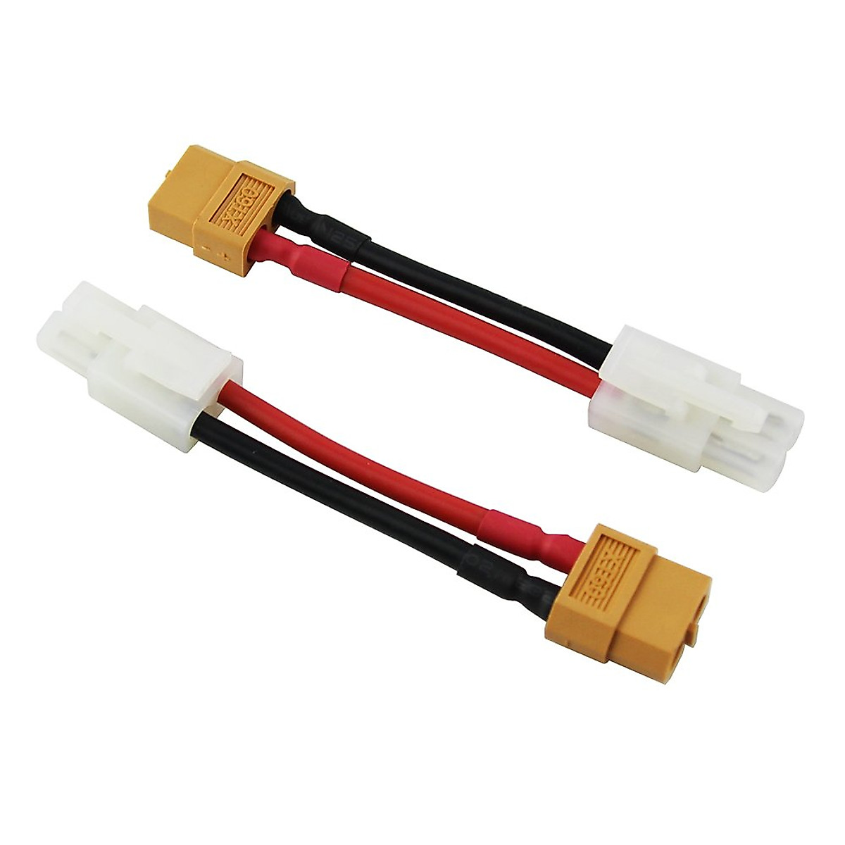 OliYin 3pcs compatible with Big Tamiya Male to Female XT60 Connector Adapter 14awg 1.96inch Wire for NiCd NiMH Dynamite Packs(pack of 3)