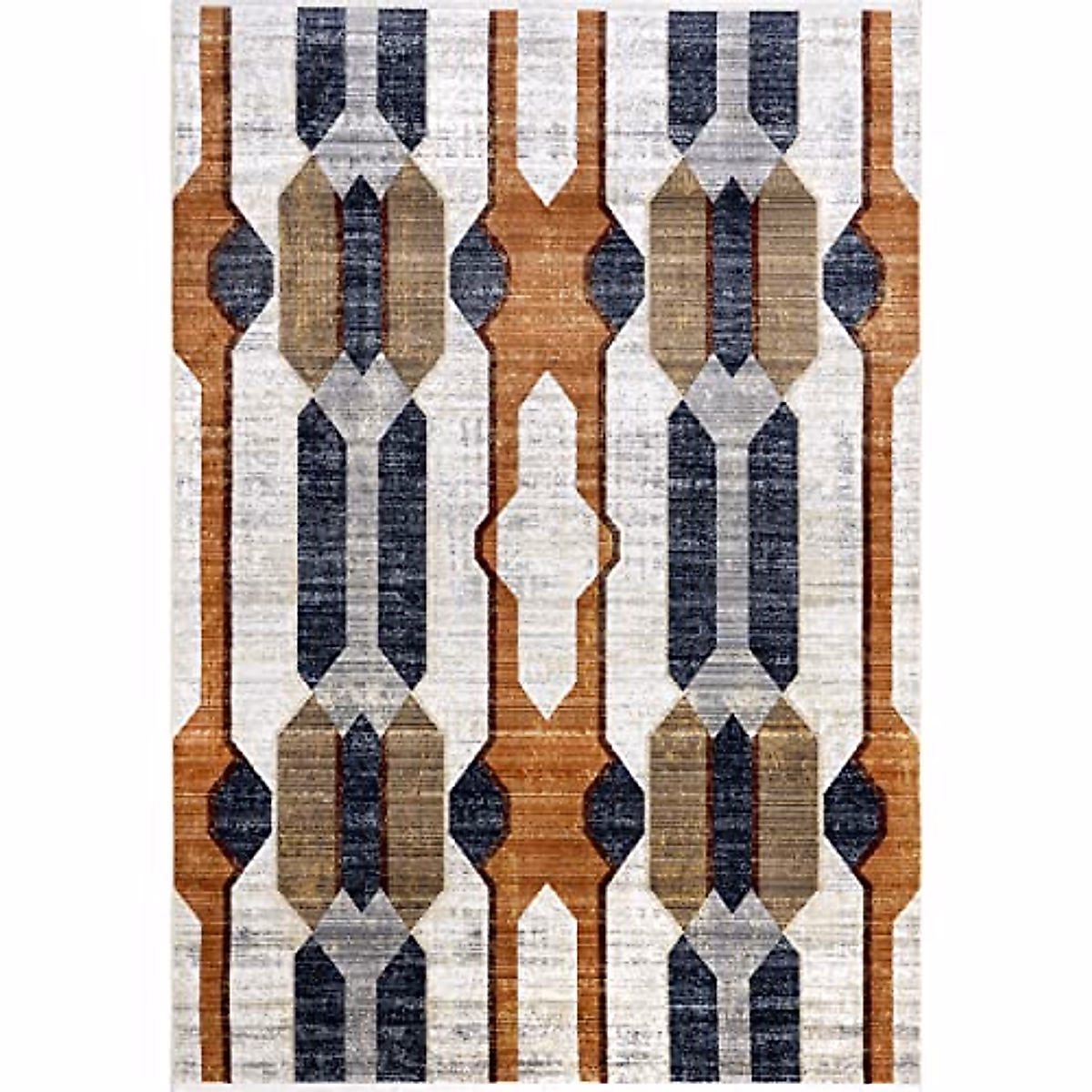 nuLOOM Marita Distressed Geometric Area Rug, 5' x 8', Beige
