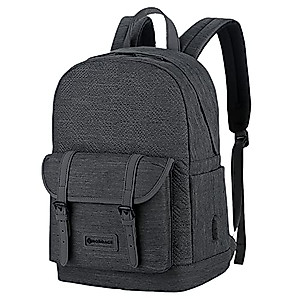 Nordace Comino Classic Backpack with USB Charging Port, Water Resistant - 15.6 Inch Laptop Backpack for Everyday, Travel, Work (Charcoal)