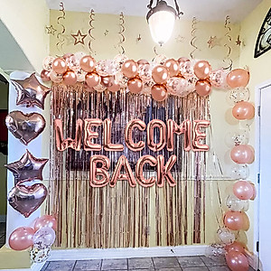 16 PCS Welcome Back Banner Balloons Welcome Back Office Decoration Welcome Back Banner Homecoming Party Moving Party Welcome Party Decoration