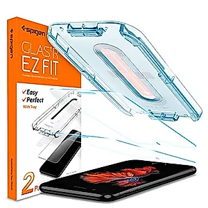 Spigen Tempered Glass Screen Protector [GlasTR EZ FIT] designed for iPhone 8 / iPhone 7 [Case Friendly] - 4.7 inch / 2 Pack