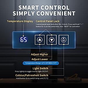 NEEDONE 100 Count Cabinet with Heating and Cooling Electric Temperature Control System, Made with Spanish Cedar Wood Shelves & Drawer with Hygrometer, Gift for Men