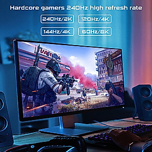 HDMI Switch 4 in 1 Out 4K 120Hz, 4K 144Hz, 8K 60Hz, HDMI 2.1 Switcher Compatible with PS4/5, Xbox, Fire Stick, Apple TV, Roku, HD TV, Aluminum Shell