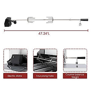Royal Gourmet 5-Burner Propane Gas Grill with Side Burner, Stainless Steel Barbeque Grills, Silver, GA5404S