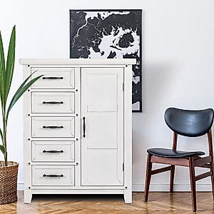 Evolur Andorra Chifferobe, Weathered White