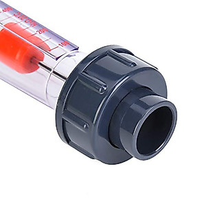 LZS-20(D) Plastic Tube Liquid Flowing Meters 100-1000L/H Liquid Flowing Rate Gauge 25mm/1in Water Rotameter Flat Mouth Hydraulic Valve Fittings Liquid Measuring Tool