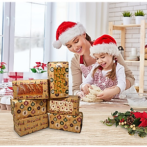 Gift Boutique 24 Christmas Bakery Boxes Holiday 2 Pound Loaf Pan Treat Boxes Brown Kraft Paper Box with Window for Baking Cupcake Goodies Food Gift Packaging Containers Party Favors 9" X 5" X 4.5"