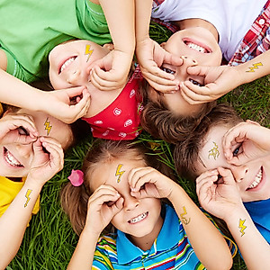 144 Pieces Lighting Bolt Tattoos Lightning Bolt Stickers Lightning Bolt Hand Temporary Tattoos Accessories Apparel Accessories for Birthday Party Favor Decorations,9 Styles