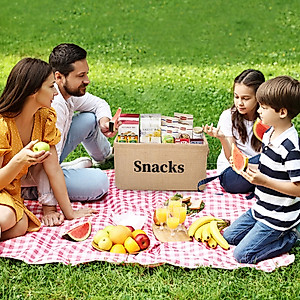 FLINKYE 2 Pack Snack Storage Organizer Basket Bins for Pantry Shelf and Countertop, Large Burlap Snacks Basket Container for Kitchen Office Popcorn Candy Pretzels and more