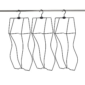 Black Full Body Shape with Chest Metal Wire Swimwear Swimsuit Hanger for Bikini Display Lingerie Hangers(10Pack，Black)