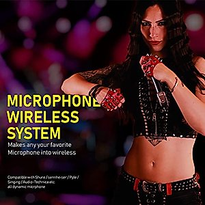 Xvive U3 Wireless Microphone System 2.4GHz Wireless XLR Transmitter and Receiver for Dynamic Microphone, Audio Mixer, PA System