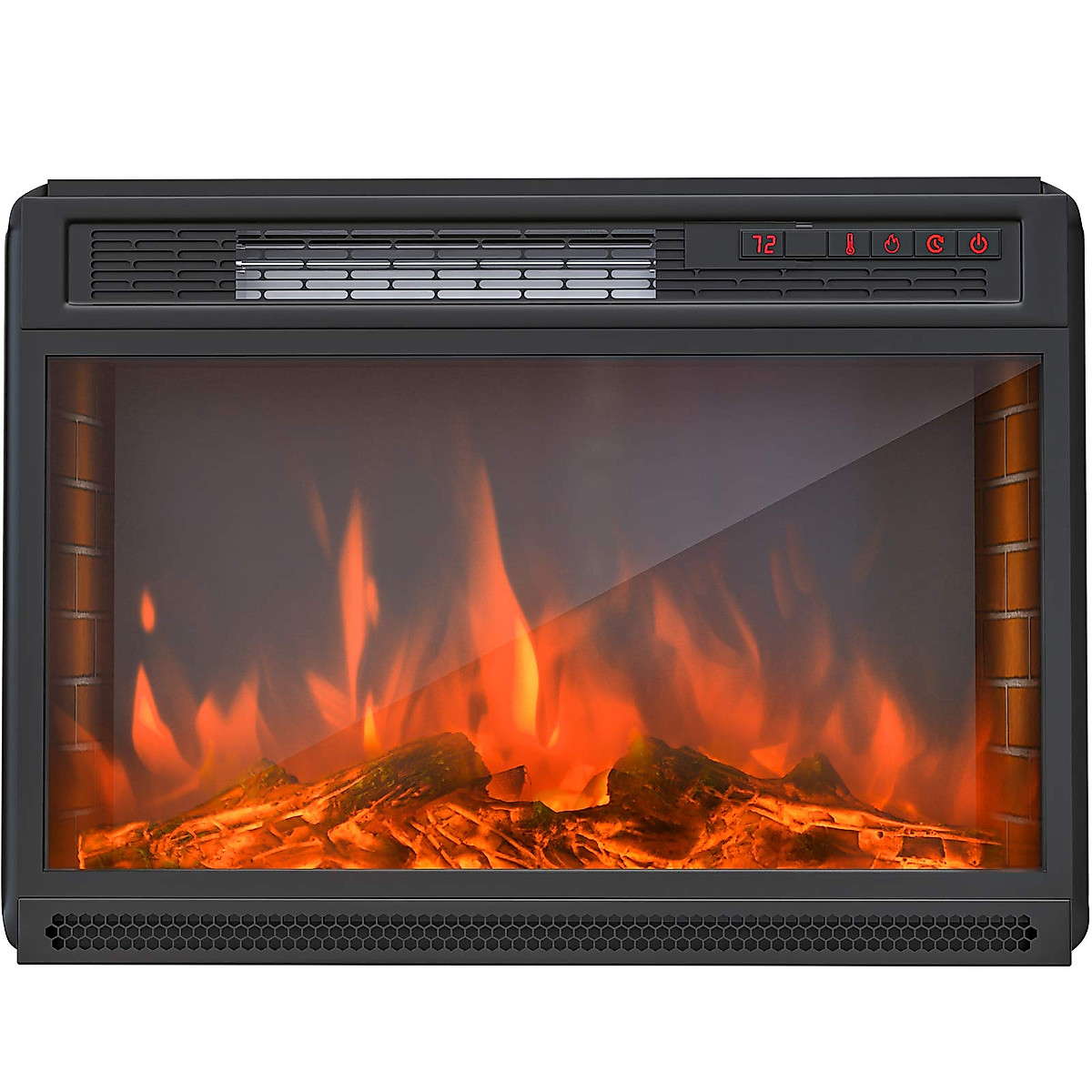 KUPPET Electric Fireplace 28.8'' Fireplace Insert with Remote Control 500W/1500W-In Wall Recessed - 6H Timer - Digital LED Display - Safety Cut Off