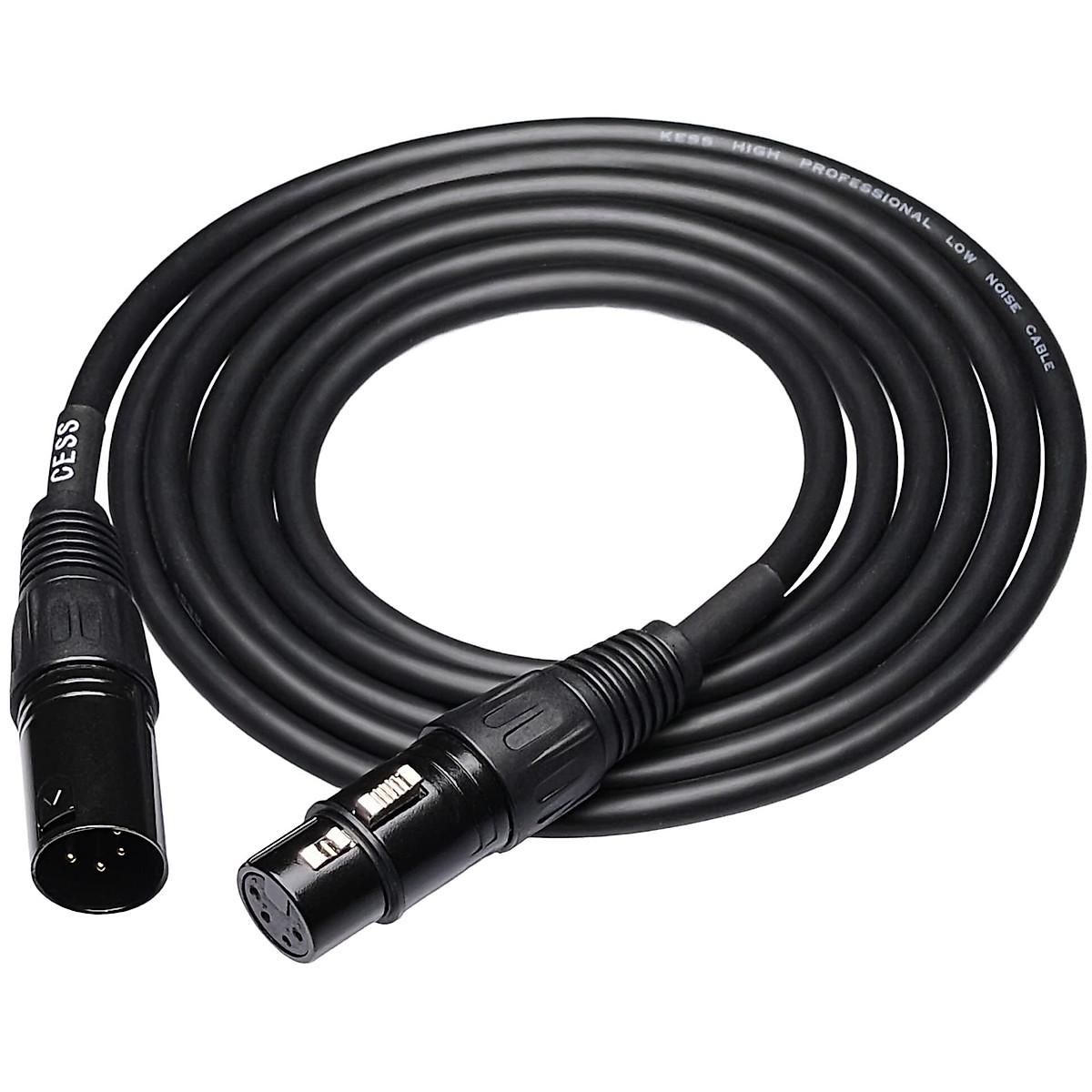 CESS-193-6fx1 Balance 4-Pin XLR Male to 4-Pin XLR Female Extension Cable, Headphone Audio Extension Cable (6 Feet, 1-Pack)