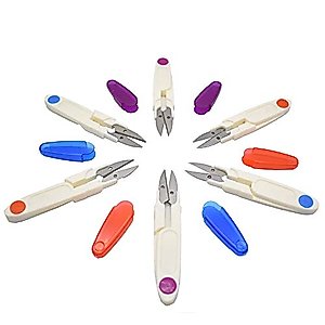 6 Pack Yarn Scissors Thread Cutters U Shape for DIY Projects Random Colors