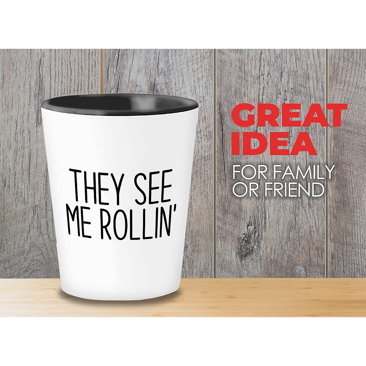 Bubble Hugs Veterinarian Shot Glass 1.5oz - they see me rollin' - Pathologist Med Tech Animal Lover Pet Veterinary Clinic Doctor Funny Gag Joke