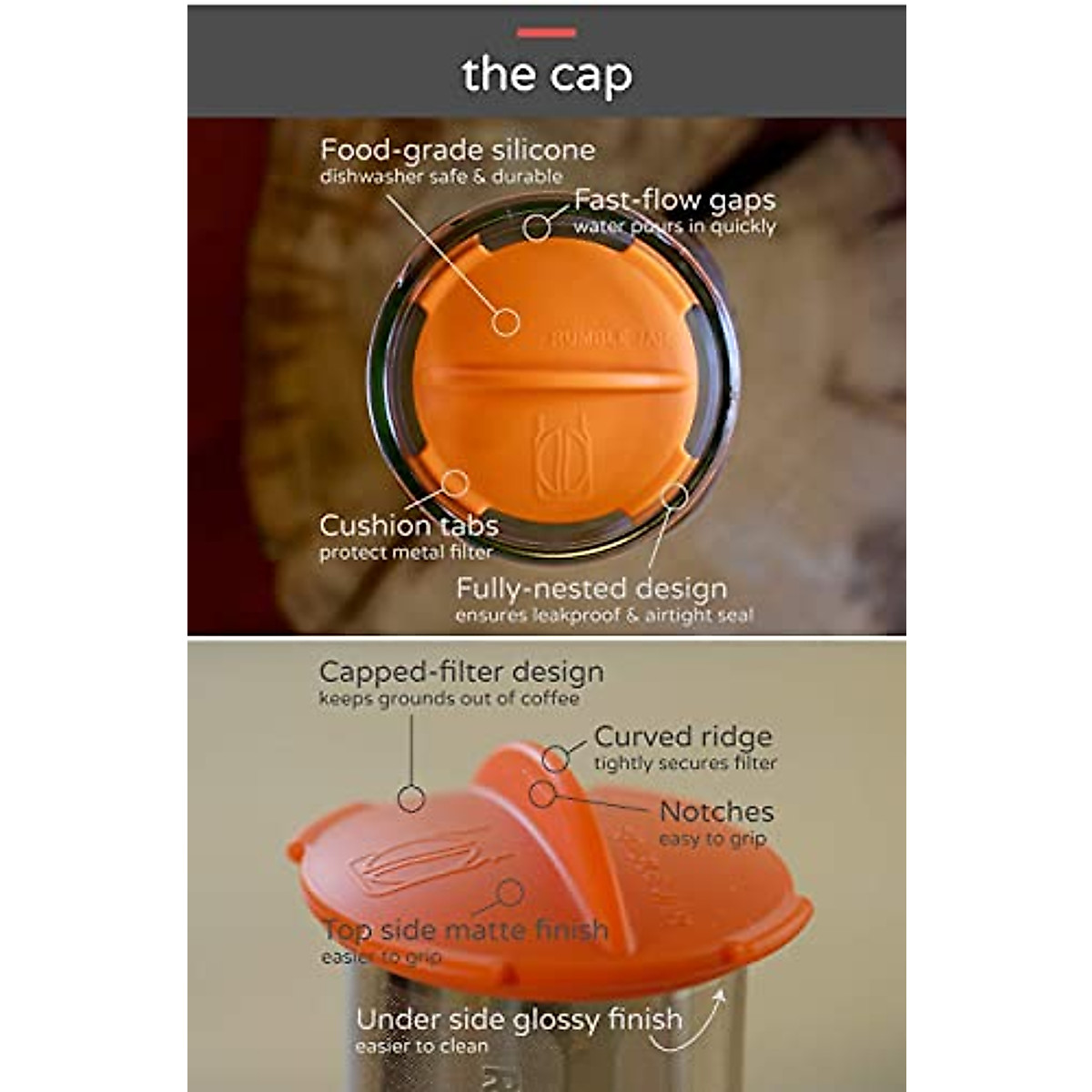 Rumble Jar - Next-Gen Cold Brew Coffee Maker for Mason Jars - 200 Micron Filter Is Ideal for Coarse Grounds & Stronger Coffee - Standalone Filter (no Mason Jar included)