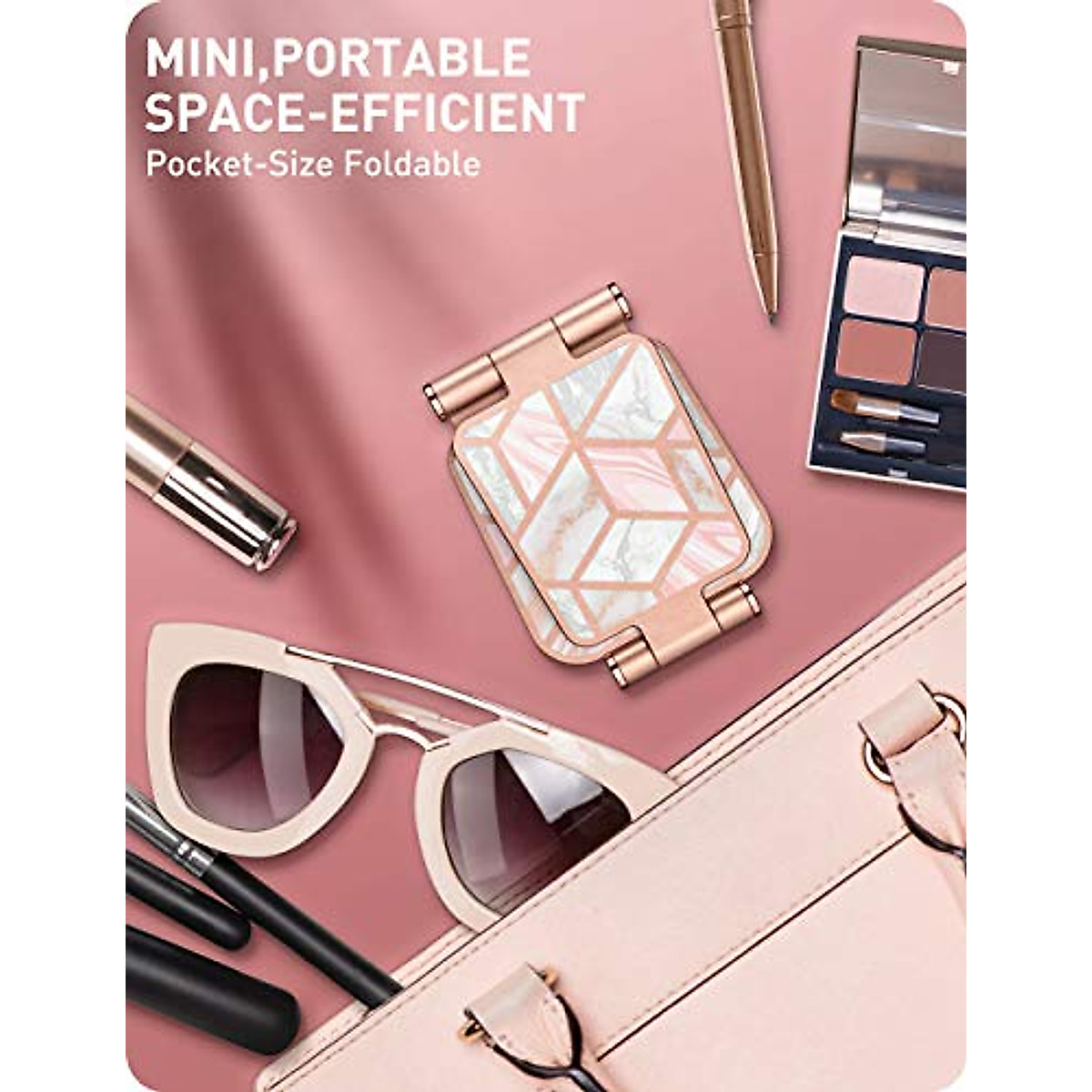 i-Blason Cell Phone Stand, Foldable Adjustable Phone Mount Holder, Compatible with iPhone 14/iPhone 13/iPhone 12/iPhone 11/Galaxy S22/S21/Pixel 6, Android Smartphones, All Smart Phone (Marble)