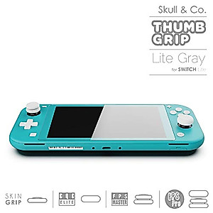 Skull & Co. Skin, CQC and FPS Thumb Grip Set Joystick Cap Analog Stick Cap for Nintendo Switch Lite Joystick - Lite Grey, 3 Pairs(6pcs)