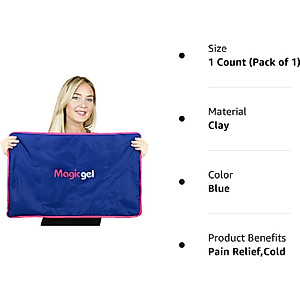 Extra Large & Reusable Ice Pack (15 x 23.5 inches, XL) for Maximum Back and Full Body Pain Relief from Injuries, Swelling, Bruises, Sprains | Ice Blanket for Sleeping & Physical Therapy | By Magic Gel