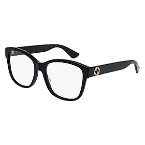 Gucci Square Eyeglasses GG0038ON 001 Black 54mm 38