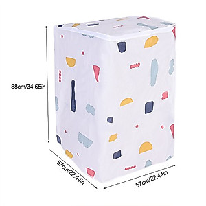 Waterproof Washing Machine Zipped Cover, Dust Protection for Top/Front Load Washer Dryer Washing Appliance Dustproof Protector