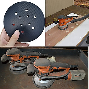 6 Inch Dia 6 Hole Hook and Loop Sander Pad - Replacement Backing Pad Sanding pad for Ridgid R2611 Random Orbit Sander