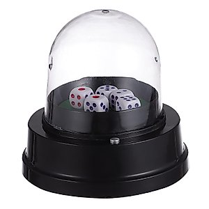 Toddmomy Automatic Dice Cup Electric Dice Roller Dice Automatic Roller Cup with 5 Dices for KTV Pub Bar Party Board Game Accessories
