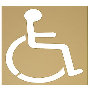 Hy-Ko Products PLS-10 Handicap Parking Lot Stencil 32.5" x 25" White