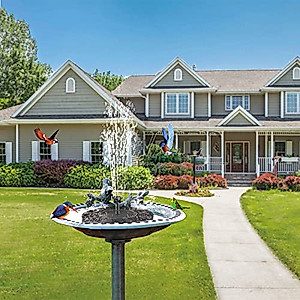 Solar Fountain,Bird bath fountains,Solar water fountain with 6 Nozzles,Solar fountain pump for Bird Bath 2.5W for Fish Tank,Garden,Pond,Outdoor, Pool