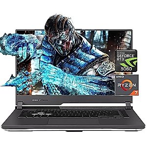 ASUS 2023 Newest ROG Strix G15 Gaming Laptop, 15.6" WQHD 165Hz Display, AMD Ryzen 7 6800H Processor, NVIDIA GeForce RTX 3060, 64GB DDR5 RAM, 2TB SSD, Backlit Keyboard, Windows 11 Home, Eclipse Gray