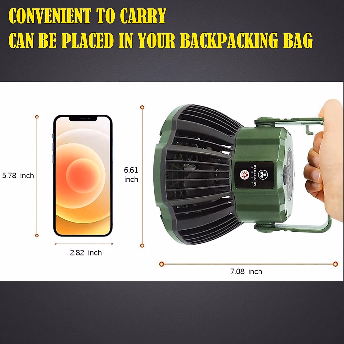 ayamaya Pop Up Tent + Camping Tent Fan with LED Light & Remote Control