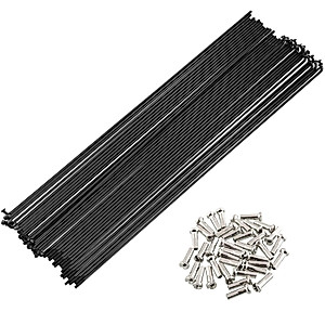 BESPORTBLE 36Pcs Bend Bicycle Spokes with Nipples 260mm Stainless Steel Cycling Spokes for Mountain Bike