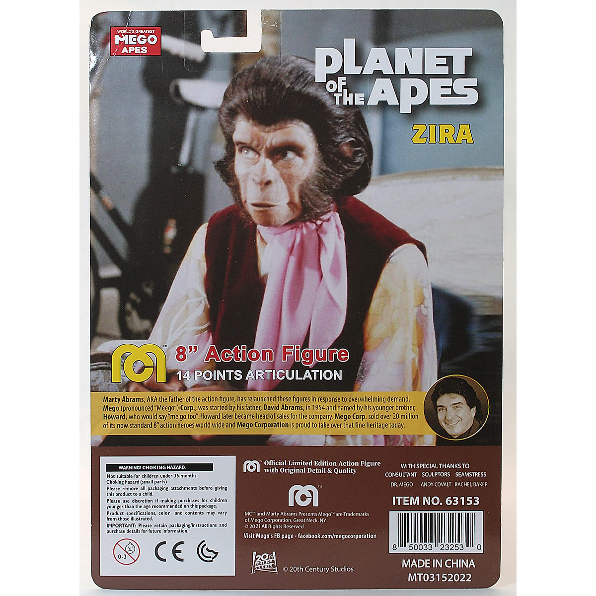 MEGO CORPORATION Planet of The Apes: Zira 8-Inch Action Figure