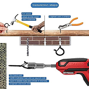 20 Pack Q-Hanger Hooks, Safety Screw Hook with Safety Buckle for Hanging Outdoor Indoor Wire Fairy Lights Christmas Party Decor, Include Wing Nut Driver