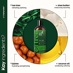 artnaturals Tea Tree Conditioner 16 Fl Oz - Sulfate Free – Made w/ 100% Pure Natural Therapeutic Grade Tea Tree Essential Oil - For Dandruff, Sensitive, Itchy, Dry scalp - For Men & Women