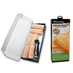 ROLLINGDOG Mini Roller - 4 Inch Jumbo Microfiber Small Paint Roller Covers 3/8” Nap