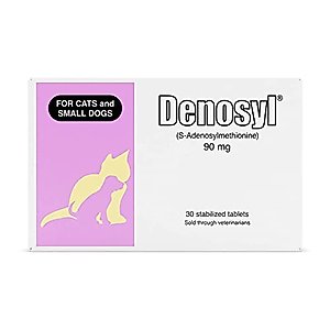 Nutramax Denosyl Liver and Brain Health Supplement for Small Dogs and Cats, With S-Adenosylmethionine (SAMe), 30 Tablets