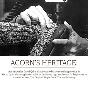 Acorn Men's Slouch Boot Slipper, Charcoal Ragg Wool, X-Large