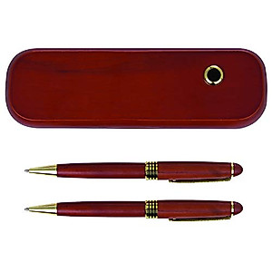 Rosewood Wood Pen and Pencil Set [Kitchen], 1 Count (Pack of 1)