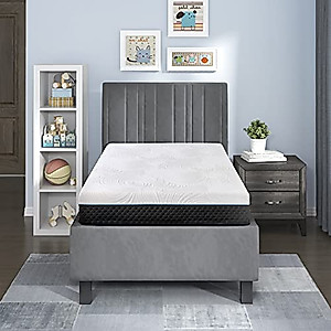 Lexicon Rischitelli 11-Inch Latex Micro Coil Hybrid Mattress, Twin-XL, White