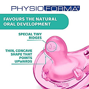 CHICCO Silicon Physio Soft Soother Baby Dummy 6-12m Pink