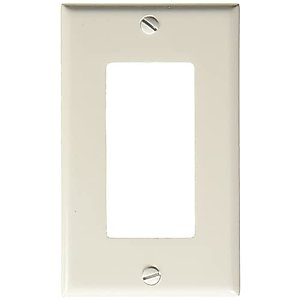 Leviton 80401-W 1-Gang Decora/GFCI Device Decora Wallplate, Standard Size, Thermoset, Device Mount, 20-Pack, White