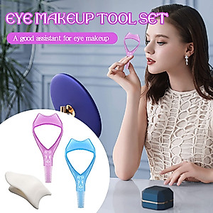 YEJAHY Eyelash Brush Tool, Makeup Cosmetic Eyelash Tool, Eyelash Curler, Mascara Guard, Reusable Makeup Helper for Assist Comb Brush Guard Eyelashes