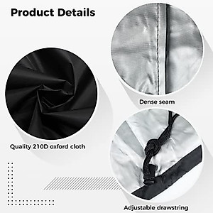 Epicover Outdoor Bench Cover, 210D Heavy Duty 2-Seater Patio Bench Furniture Covers with Air Vents, All Weather Resistant Bench Cover for Patio Furniture, 53L x 26W x 35H inches