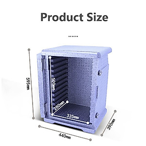 Opaeroo Insert Tray Type Styrofoam Boxes Baking Tray Special Box with Thermometer EPP Foam Insulated Box 49 Liters
