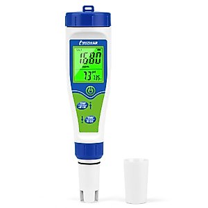 UIUZMAR pH Salt Tester for Swimming Pool Salinity Tester pH Meter Upgrade Simultaneous Display TDS EC PPM Meter for Hydroponics Salt Meter for Aquarium Fish Tank Saltwater Hot Tub Spa