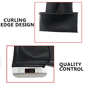 Uxglove Chemical Resistant Latex Gloves,Cleaning Protective Safety Work Heavy Duty Rubber Gloves,12.6",Black 1 Pair Size Large