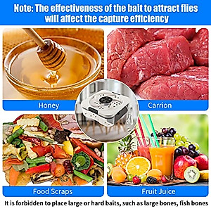 Electric Fly Trap Fly Trap Pest Device Gnat Flying Insect Trap Automatic Indoor Fly Trap Fly Catcher Pest Control Traps Pest Reject Control Catcher Insect Repellents Tools for Ranch, Garden (2 Pcs)