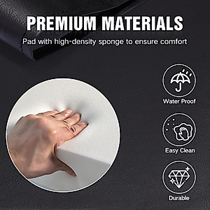 PENNYNANA Salon Booster Seat Leather Cushion for Kids Child Hair Cutting, Oversize Barber Booster Seat for Salon Styling Chair, Barber Beauty Salon Spa Equipment（13"X16.5"X6.7"）, Black