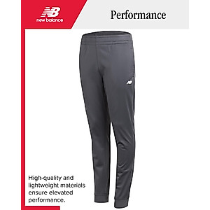 New Balance Boys’ Sweatpants – 4 Pack Active Tricot Jogger Sweatpants – Performance Track Pants with Pockets for Boys (4-20), Size 8, Black/Eclipse